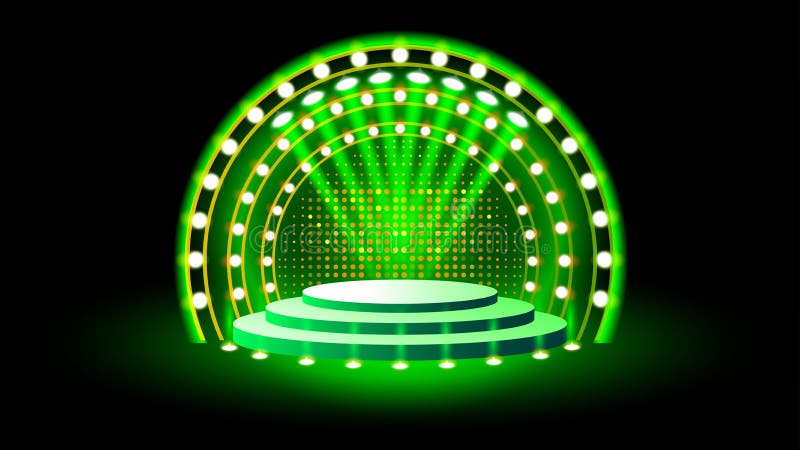 Stage 3D Illustration Design Template Stock Vector - Illustration of ...