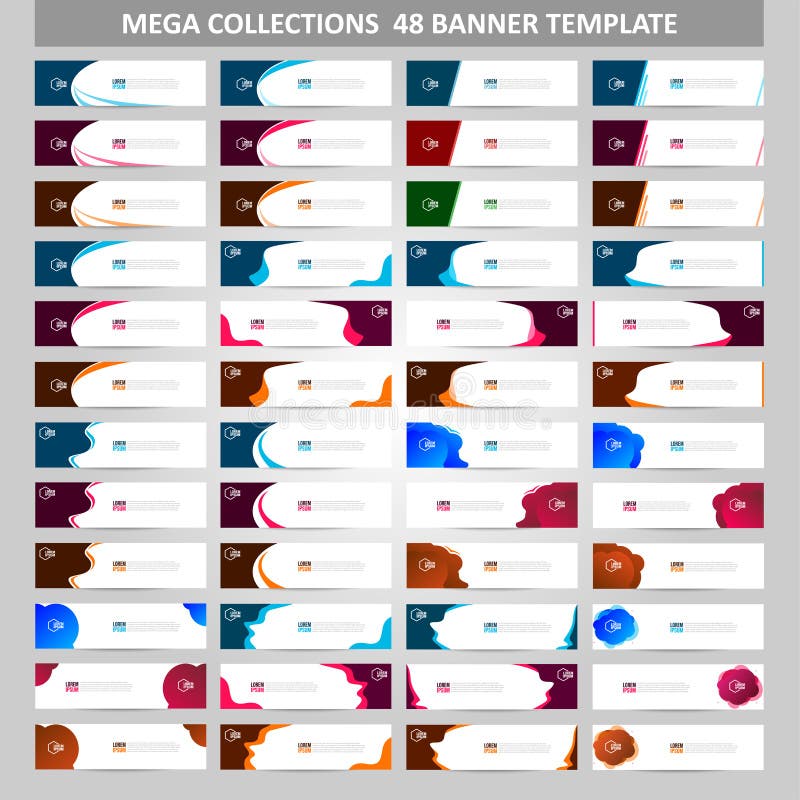 Collection of Banner Design Template Stock Vector - Illustration of ...