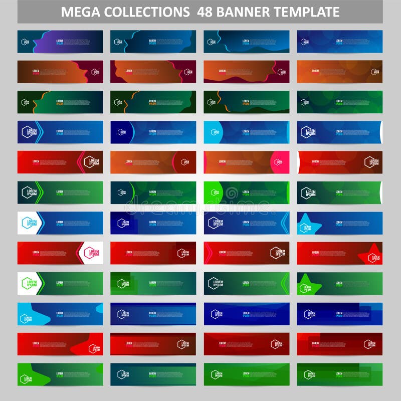 Mega Collection Banner Design Template Stock Vector - Illustration of ...