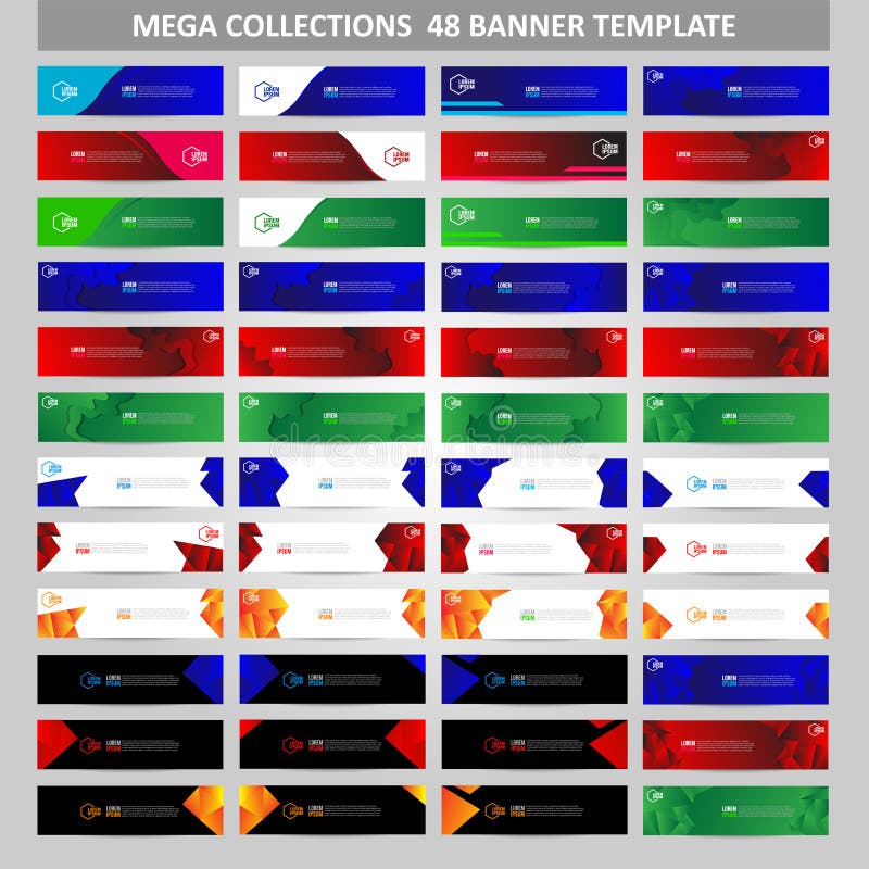 Mega Collection Banner Design Template Stock Vector - Illustration of ...