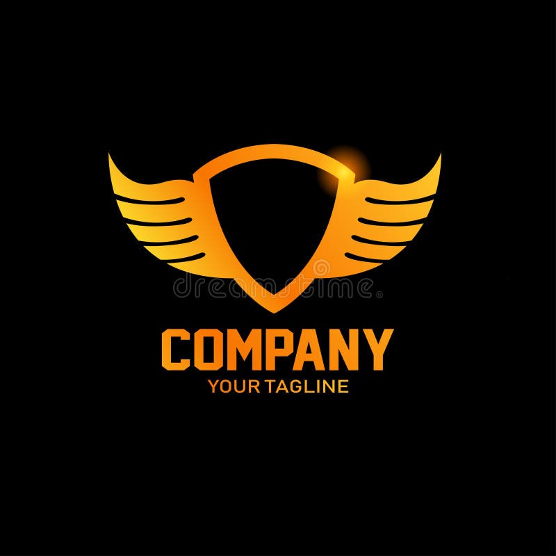 Wing Company Flat Logo Design Template Stock Vector - Illustration of ...