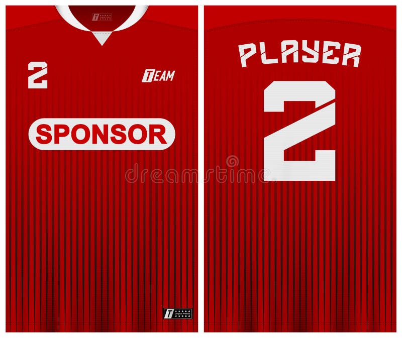 Football Jersey Front and Back Design Template Stock Vector ...