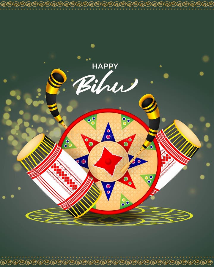 Bihu, Vector Illustration. Indian Festival. Stock Vector - Illustration ...