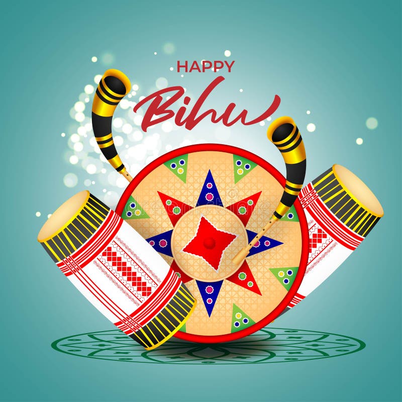 Vector Illustration of Happy Bihu. Stock Vector - Illustration of assam ...