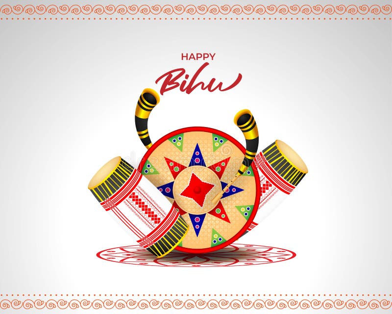 Vector Illustration of Happy Bihu. Stock Vector - Illustration of hindu ...