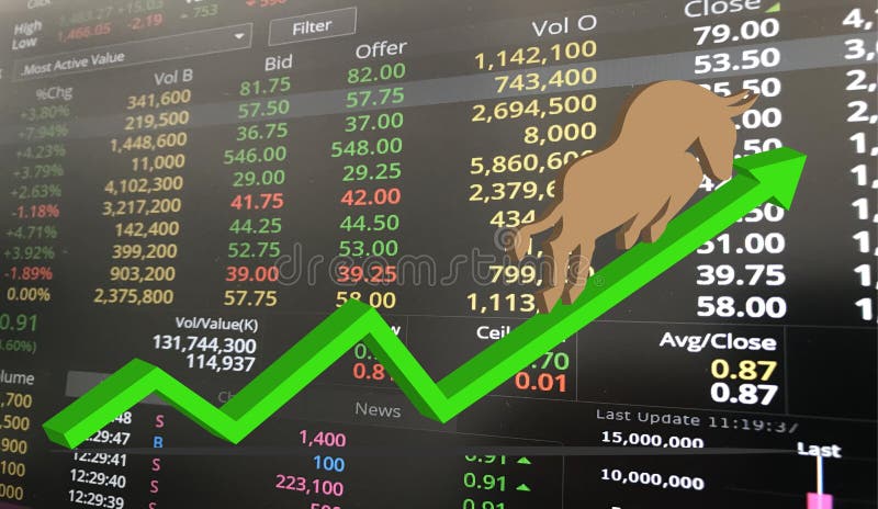 Investing and Stock Market Chart Concept Graph Going Up. Stock Image ...