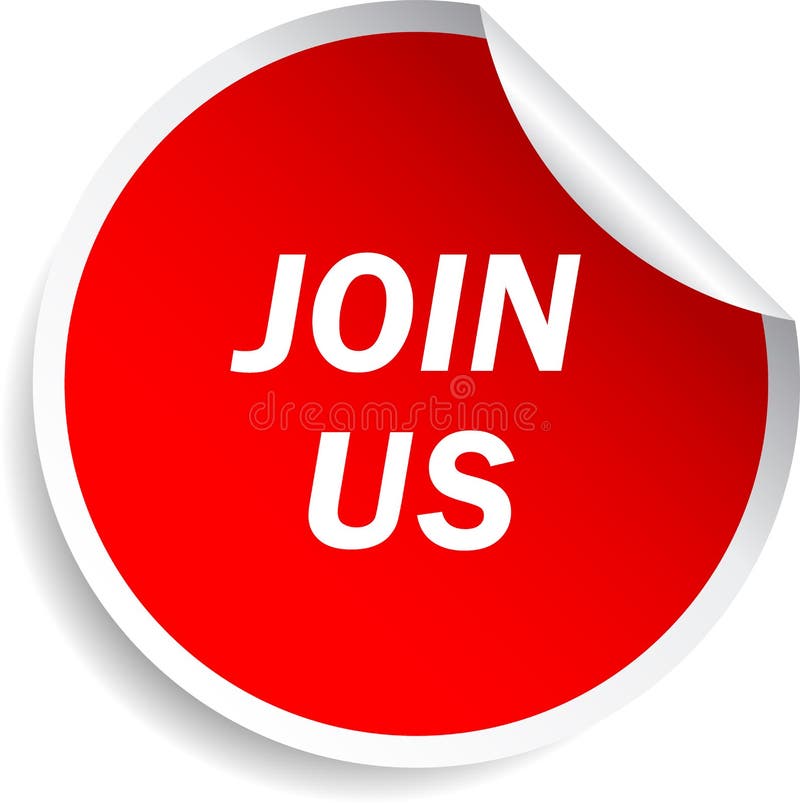 Join us vector sticker stock illustration. Illustration of flash ...