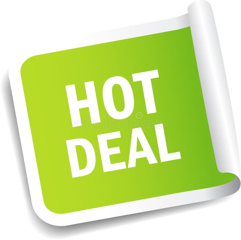 Hot deal vector sticker stock illustration. Illustration of deal ...