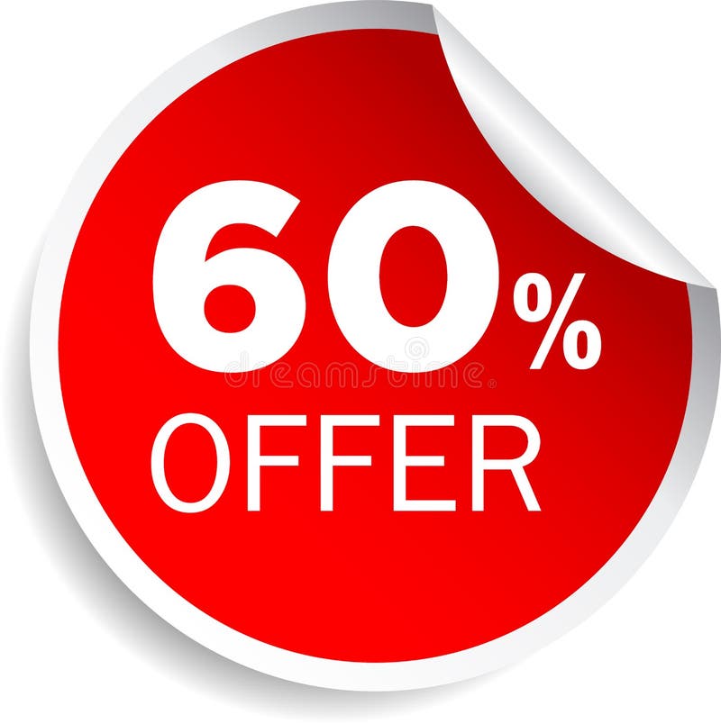 60 Percentage Discount Offer Stock Vector - Illustration of deal ...