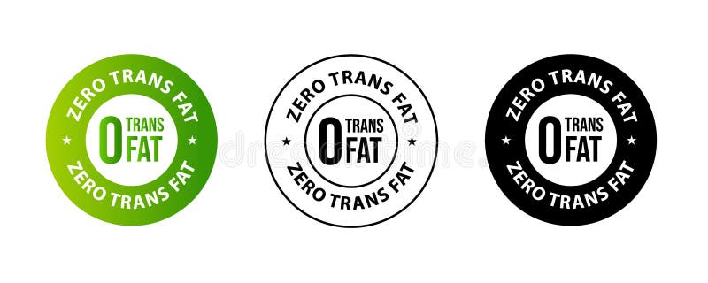 Zero Trans Fat Vector Icon Set, 0 Trans Fat Stock Vector - Illustration ...