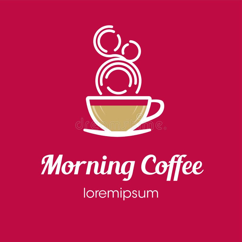 Morning Coffee Logo, Icon, or Symbol Template Design Stock Illustration ...