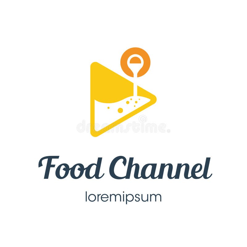 Food Channel Cloud Shape Logo Template Design Stock Vector ...