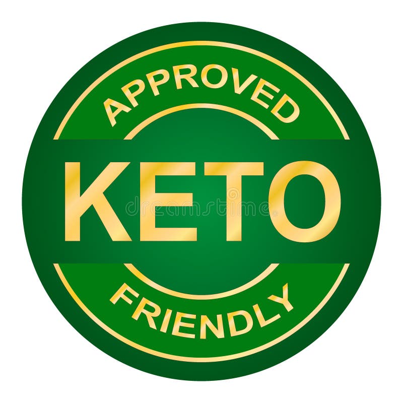 Keto Approved Friendly Stamp. Ketogenic Diet. Love Keto. Green Round ...