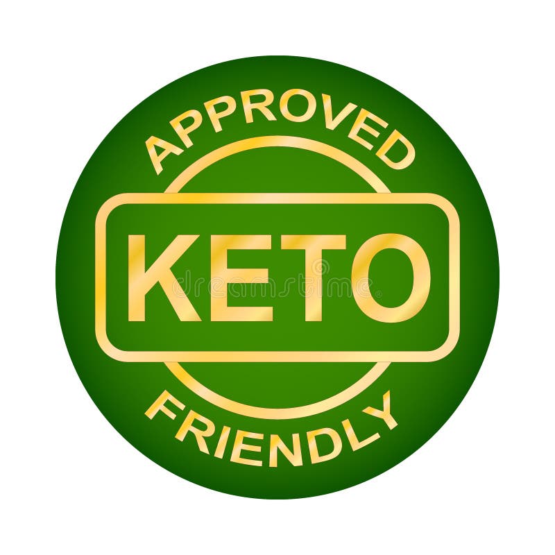 Keto Approved Friendly Stamp. Ketogenic Diet. Love Keto. Green Round ...