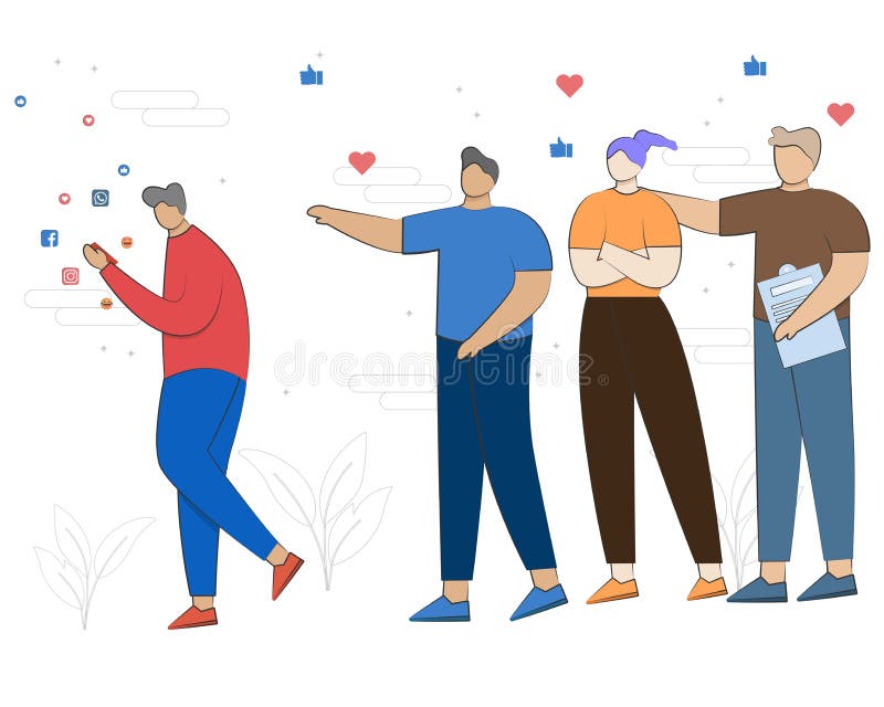 Man Walking Away from Friendship Stock Vector - Illustration of people ...