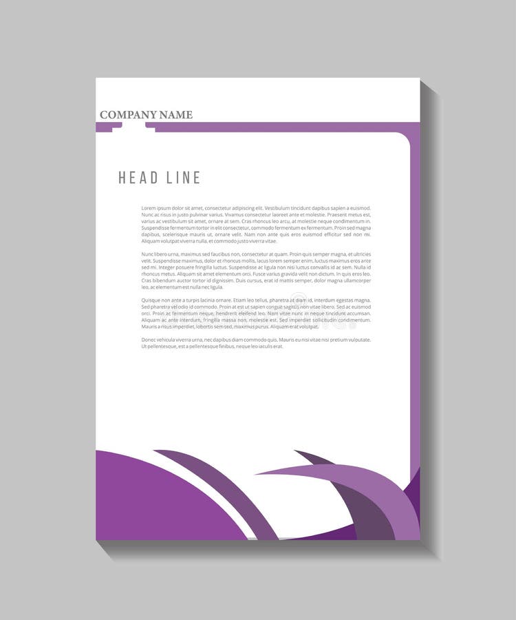 Purple Letterhead Brochure Background Stock Illustration - Illustration ...