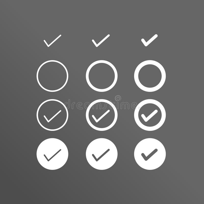 Tick or Correct Icon stock vector. Illustration of select - 207694111