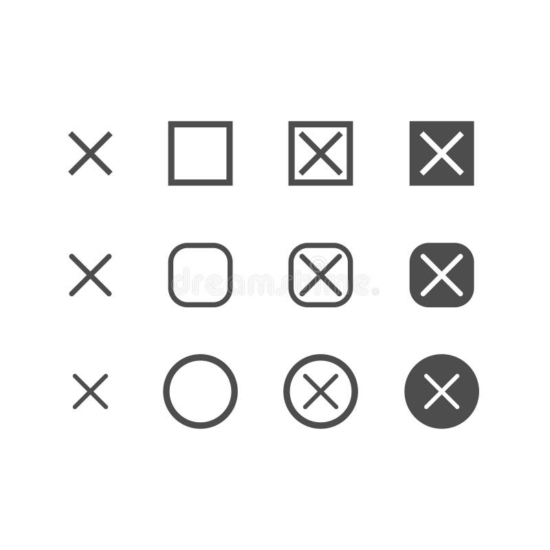 Close or Incorrect Icon stock vector. Illustration of symbol - 207694244