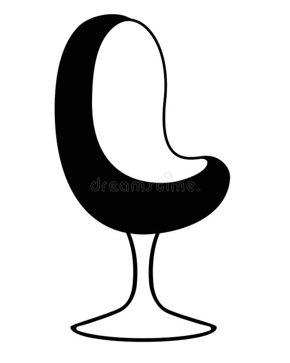 Swivel Armchair - Vector Silhouette Illustration for Sign or Logo ...