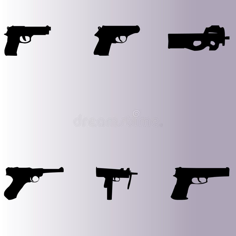 Small guns stock vector. Illustration of small, design - 208109185