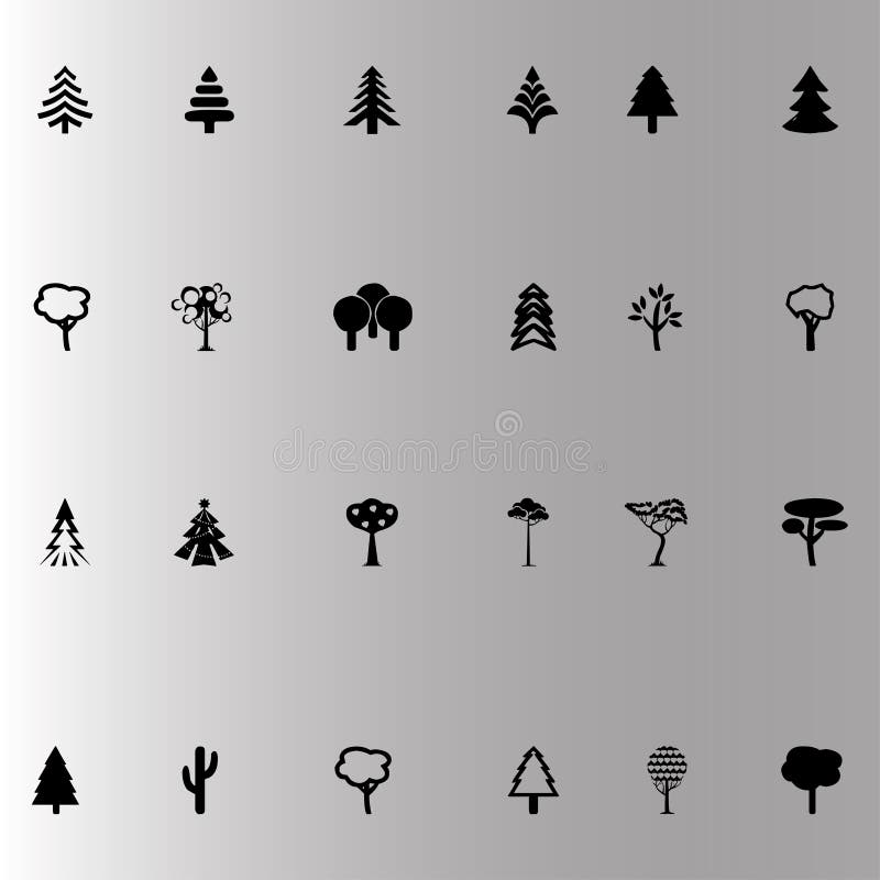 Trees icons stock vector. Illustration of icon, cool - 208227271