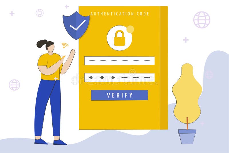 2-Step Verification Illustration Flat Design Stock Vector ...