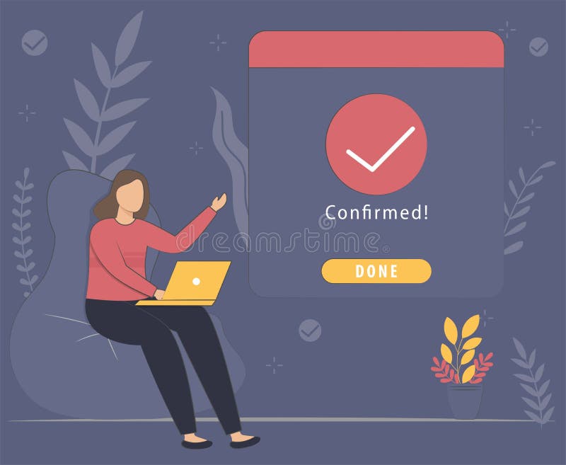 Flat Design Done Concept Vector Illustration Stock Vector ...