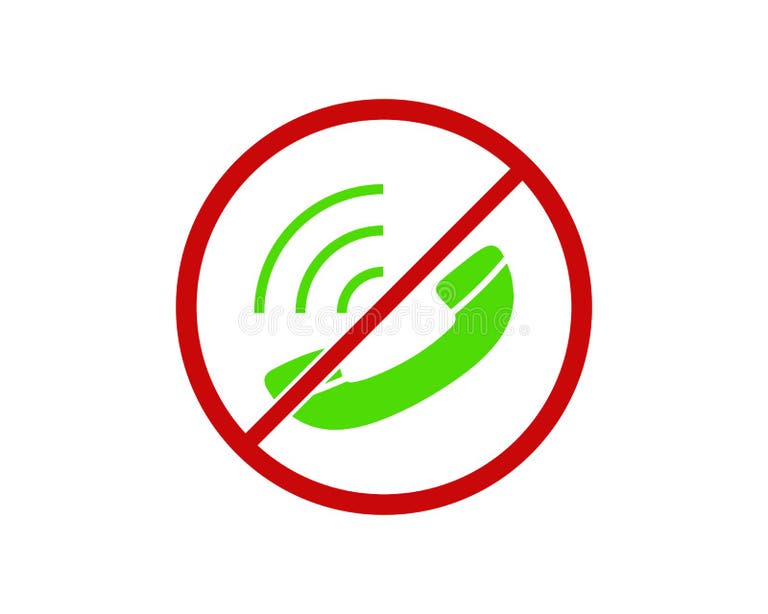 No Phone Icon in Trendy Flat Style Isolated -No Calling Sign No Ringing ...