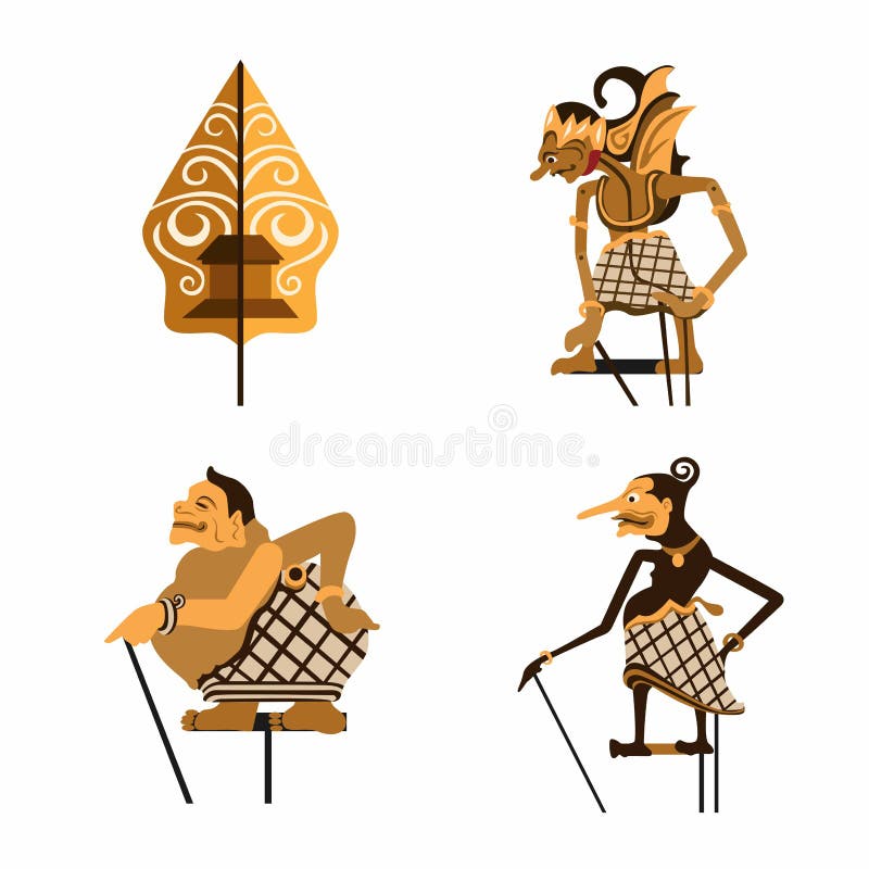 Vector Wayang Cartoon Hanoman Stock Vector - Illustration of wayang ...