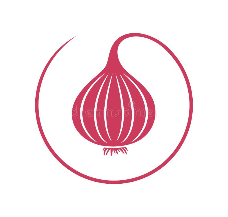 Onion Logo. Isolated Onion On White Background Stock Vector ...