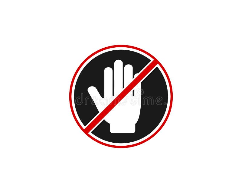 Hand Stop Sign - Hand Stop Icon - Security Stop Symbol Prohibited Icon ...