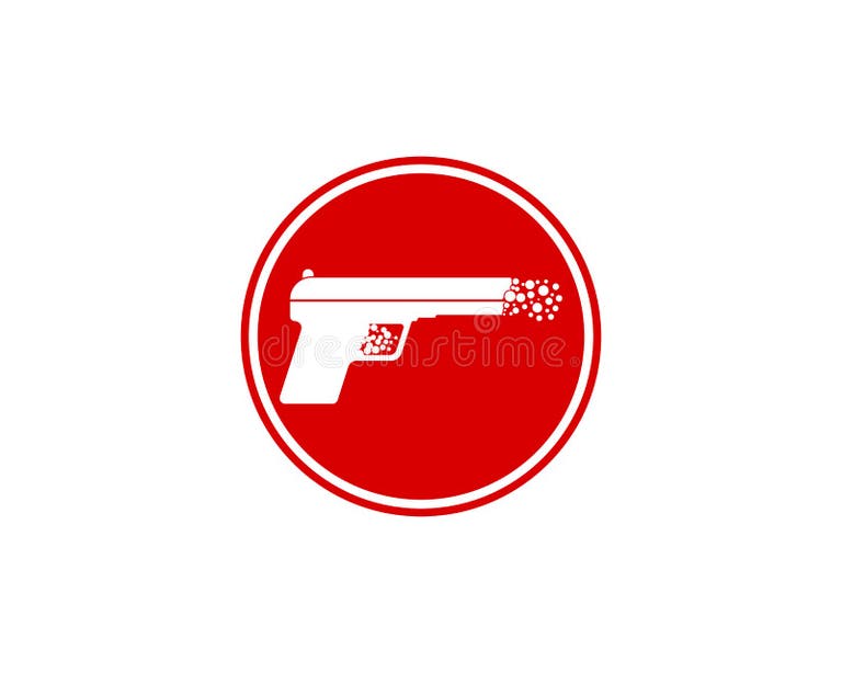 Vector Gun Logo Icon - Weapon Sign - Pistol Sign Stock Vector ...