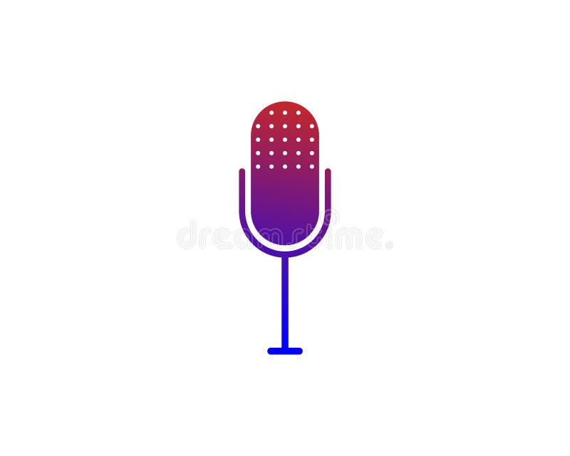 Set of Microphone Mic Sound Icon Symbol Flat Vector Design Stock Vector ...