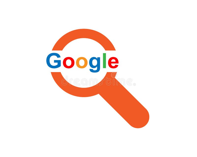 Google Search Text Focused with Magnifying Glass Vector Editorial Stock ...