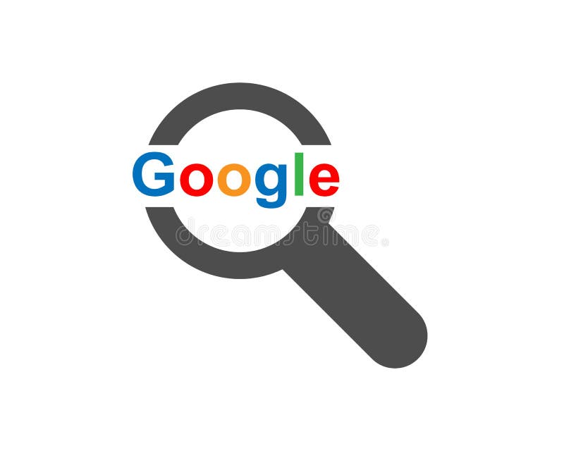 Google Search Text Focused with Magnifying Glass Vector Editorial Stock ...