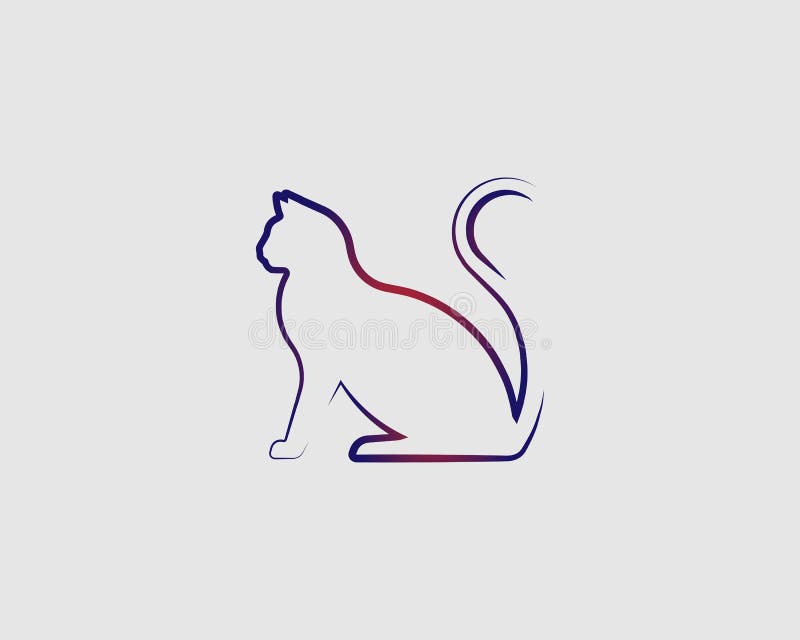 Creative Cat Logo Template Design - Cute Cat Pet Animal Logotype Stock ...