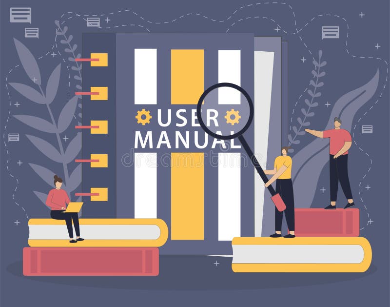 Manual Book Flat Design Style Vector Illustration Concept. Stock Vector ...