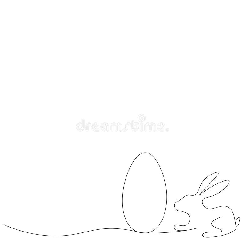 Easter Bunny Egg Drawing, Vector Illustration Stock Vector ...