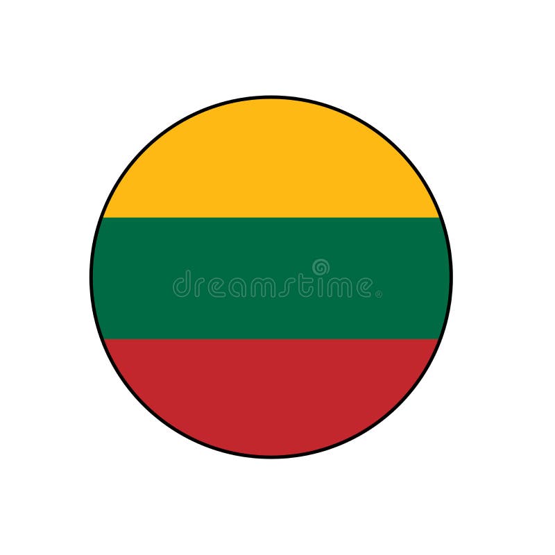 Lithuania Flag Vector Icon in Europe. Stock Vector - Illustration of ...