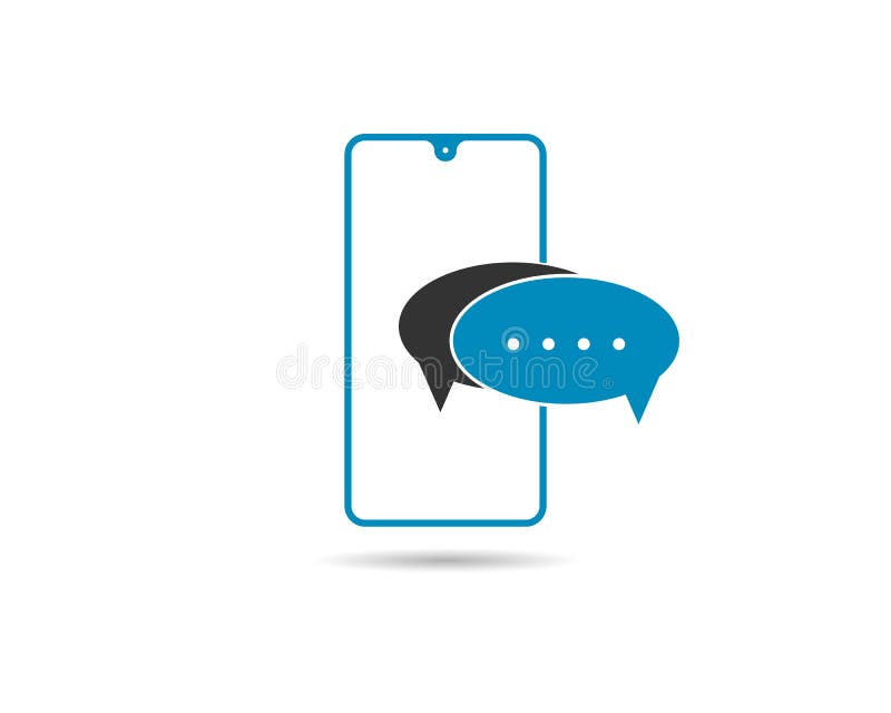 Vector Flat Mail Message Contact Symbol with Mobile Phone Envelope ...