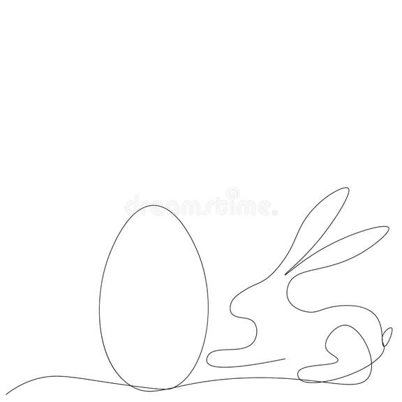 Easter Bunny Egg Drawing, Vector Illustration Stock Vector ...