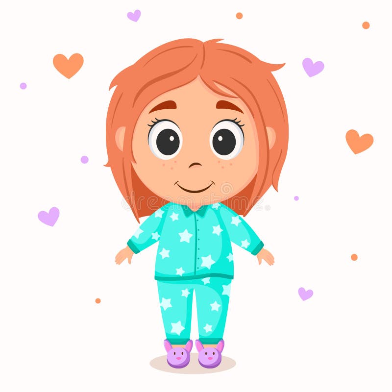 Girl Pajamas Cartoon Stock Illustrations – 3,062 Girl Pajamas Cartoon ...