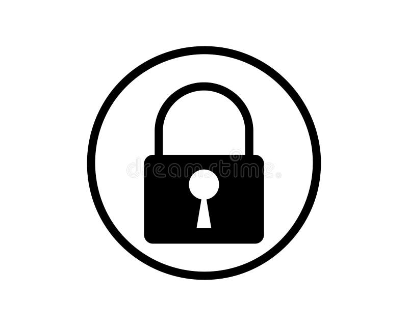 Blue Lock Icon - Vector Safe Security Symbol Stock Illustration ...