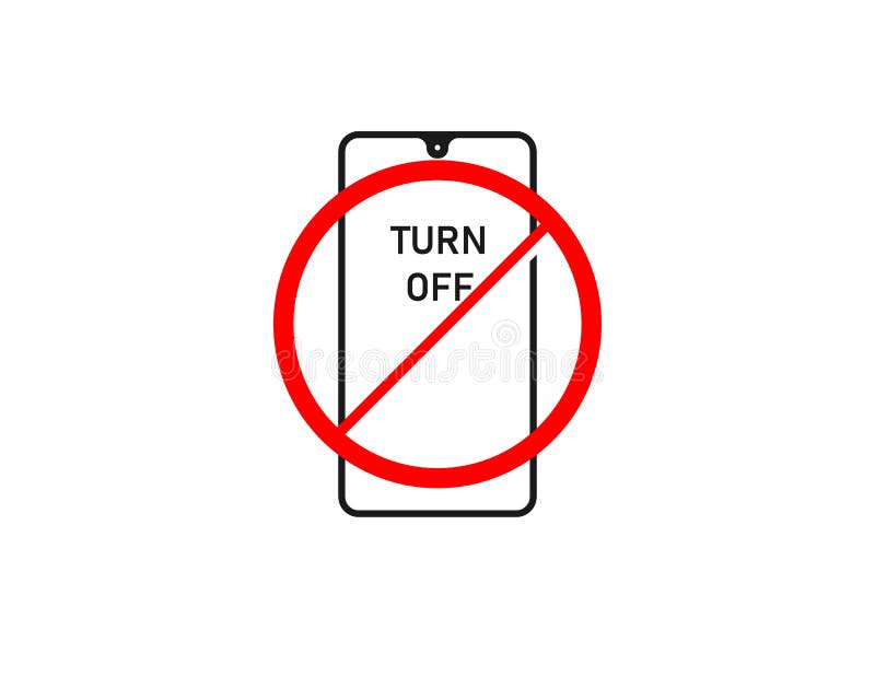 Off Mobile Sign Switch Off Phone Icon No Phone Allowed Mobile Warning ...
