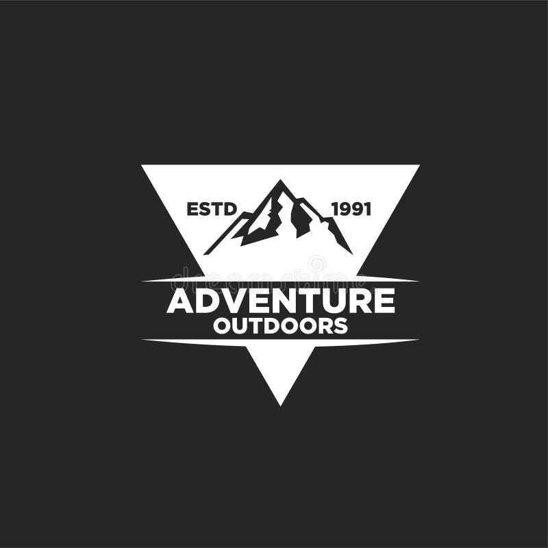 Badge Outdoors Black Logo Mountain Adventure Forest Vector Template ...