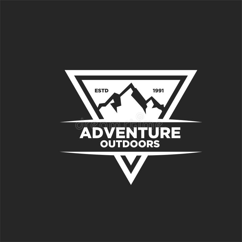 Badge Outdoors Black Logo Mountain Adventure Forest Vector Template ...