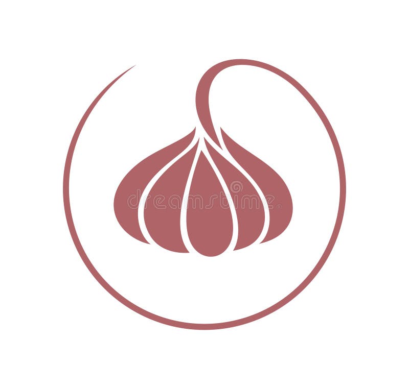 Garlic Logo. Isolated Garlic on White Background Stock Vector ...