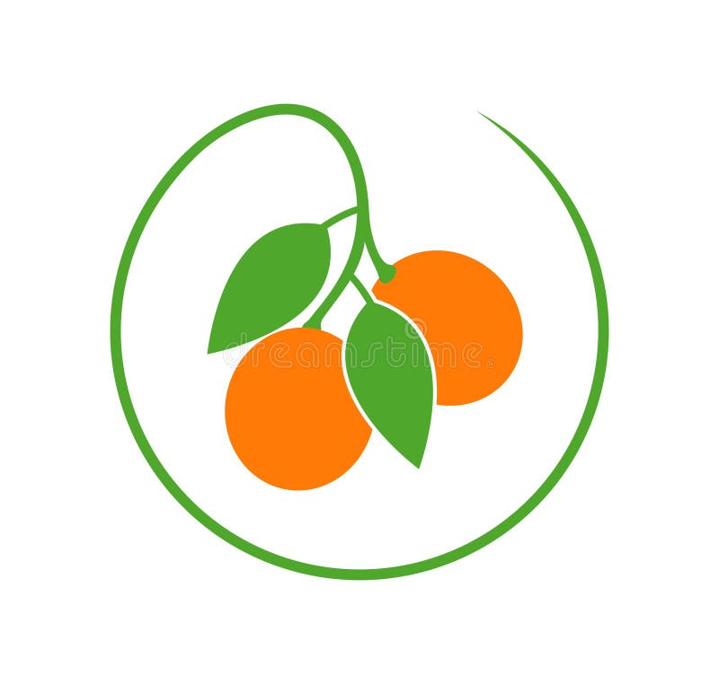 Orange Logo. Isolated Orange on White Background Stock Vector ...