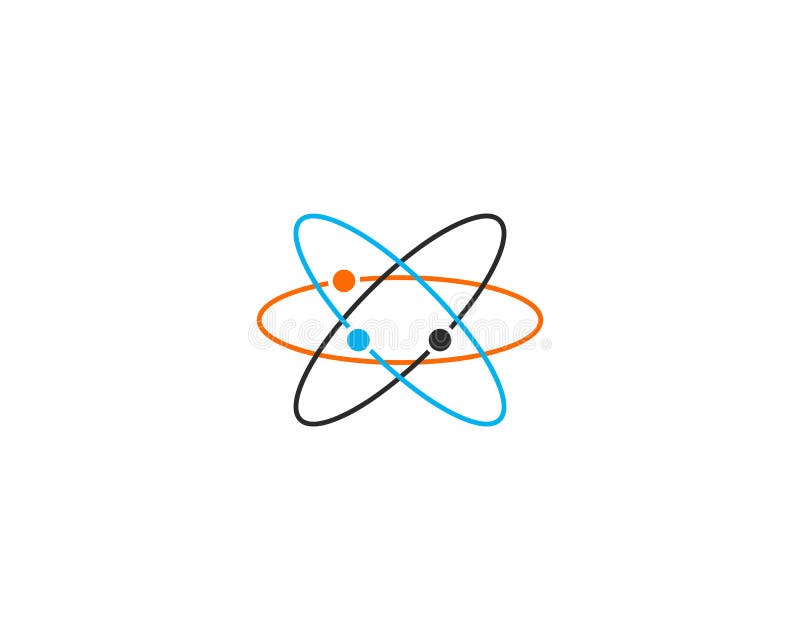 Atom Structure Vector Creative Atomic Icon Atom with Electron Protons ...