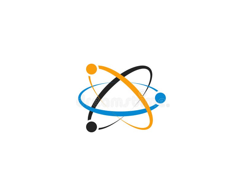 Atom Structure Vector Creative Atomic Icon Atom with Electron Protons ...